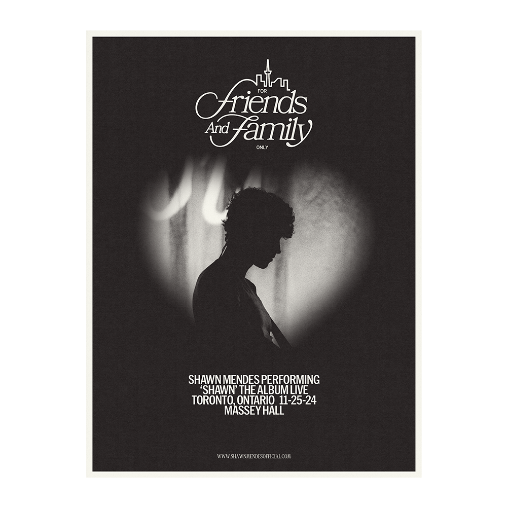 Friends & Family Poster: Toronto - Shawn Mendes | Official Store